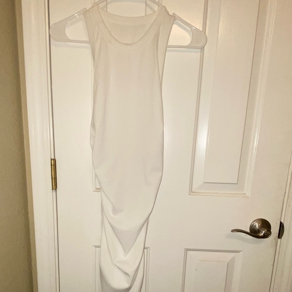 ASOS Curve | Dresses | Medium Length White Scrunched Side Dress | Poshmark